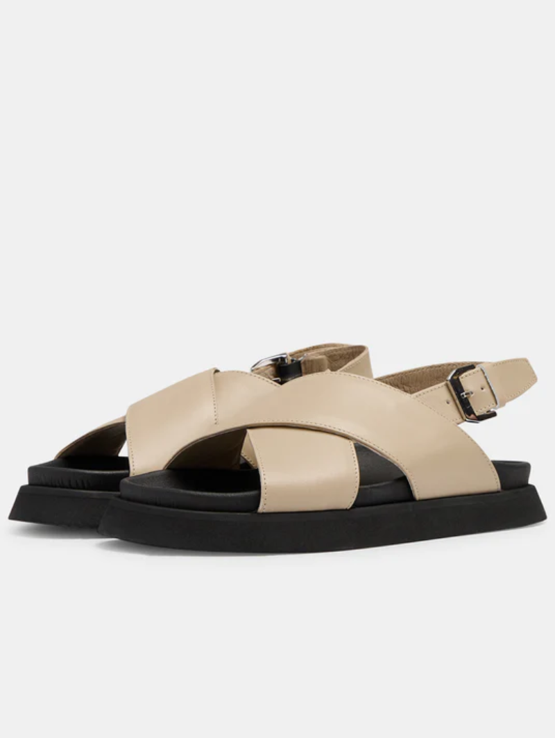 Garment Project Beige Sandal Women | Yodi Off White Leather