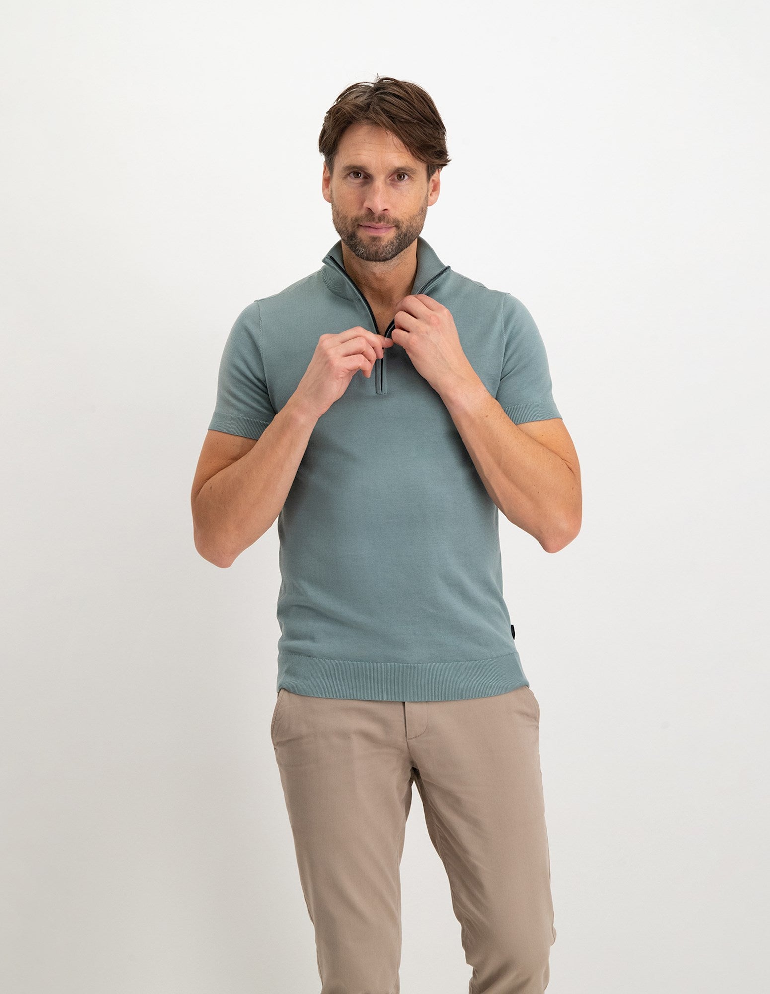 Saint Steve Polo Heren | Simon Silver Green