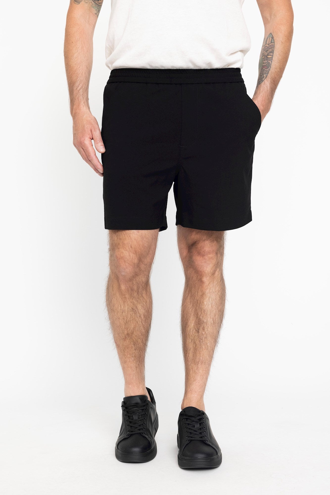 Plain Short Pants Men | Turi Shorts Black